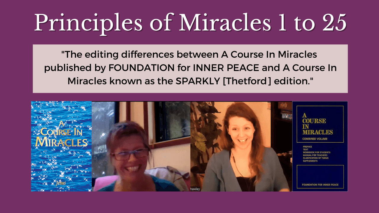 The Differences between Sparkly and Foundation for Inner Peace A Course ...